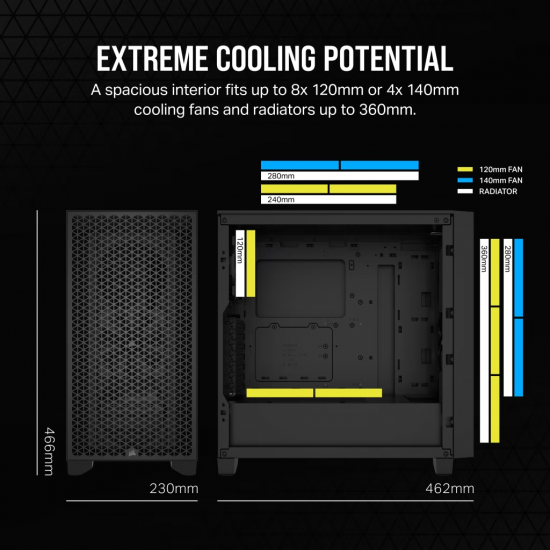 Corsair 3000D Tempered Glass Mid-Tower ATX Case - Black