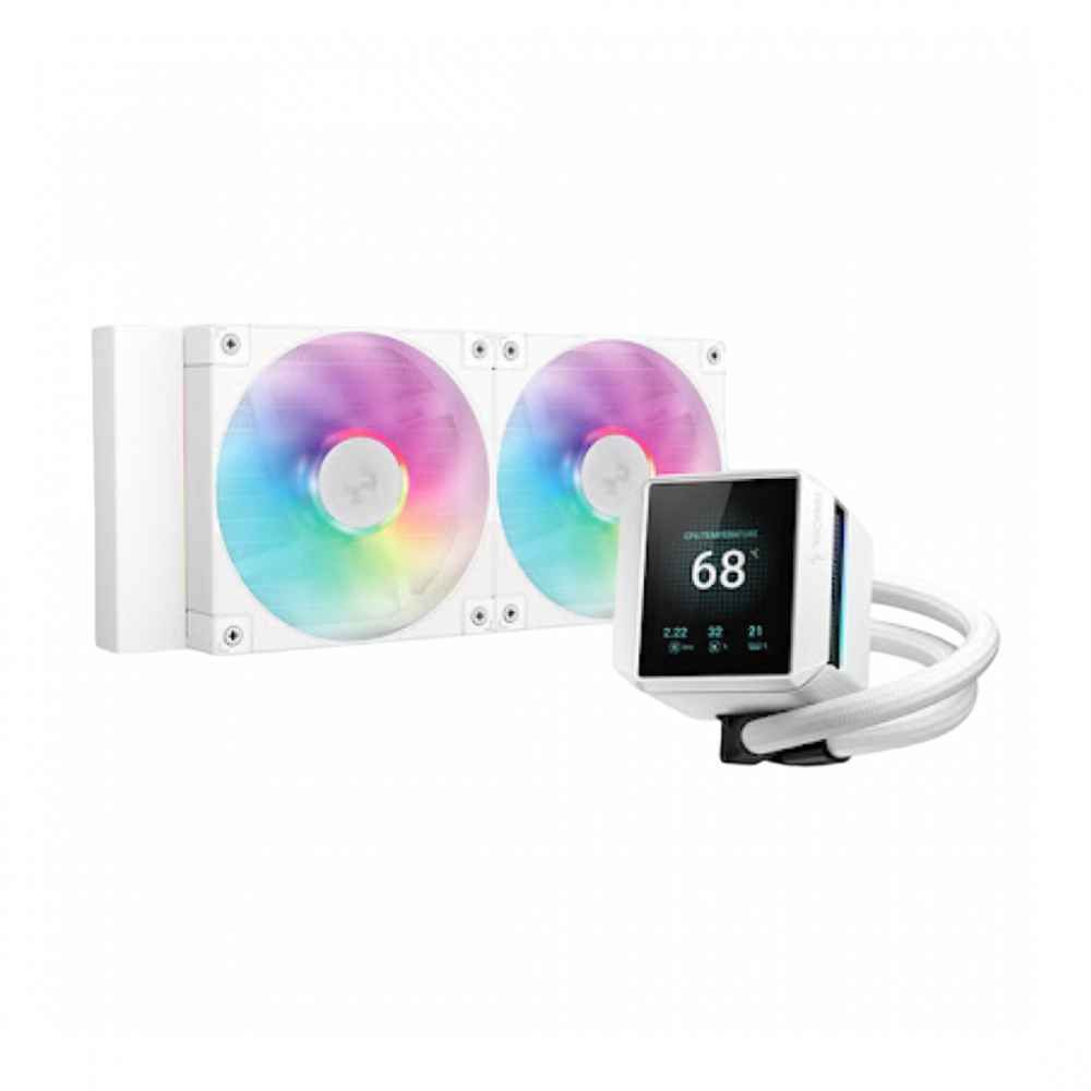Deepcool AIO Liquid Cooler Mystique 240 A-RGB 2.8" LCD - White