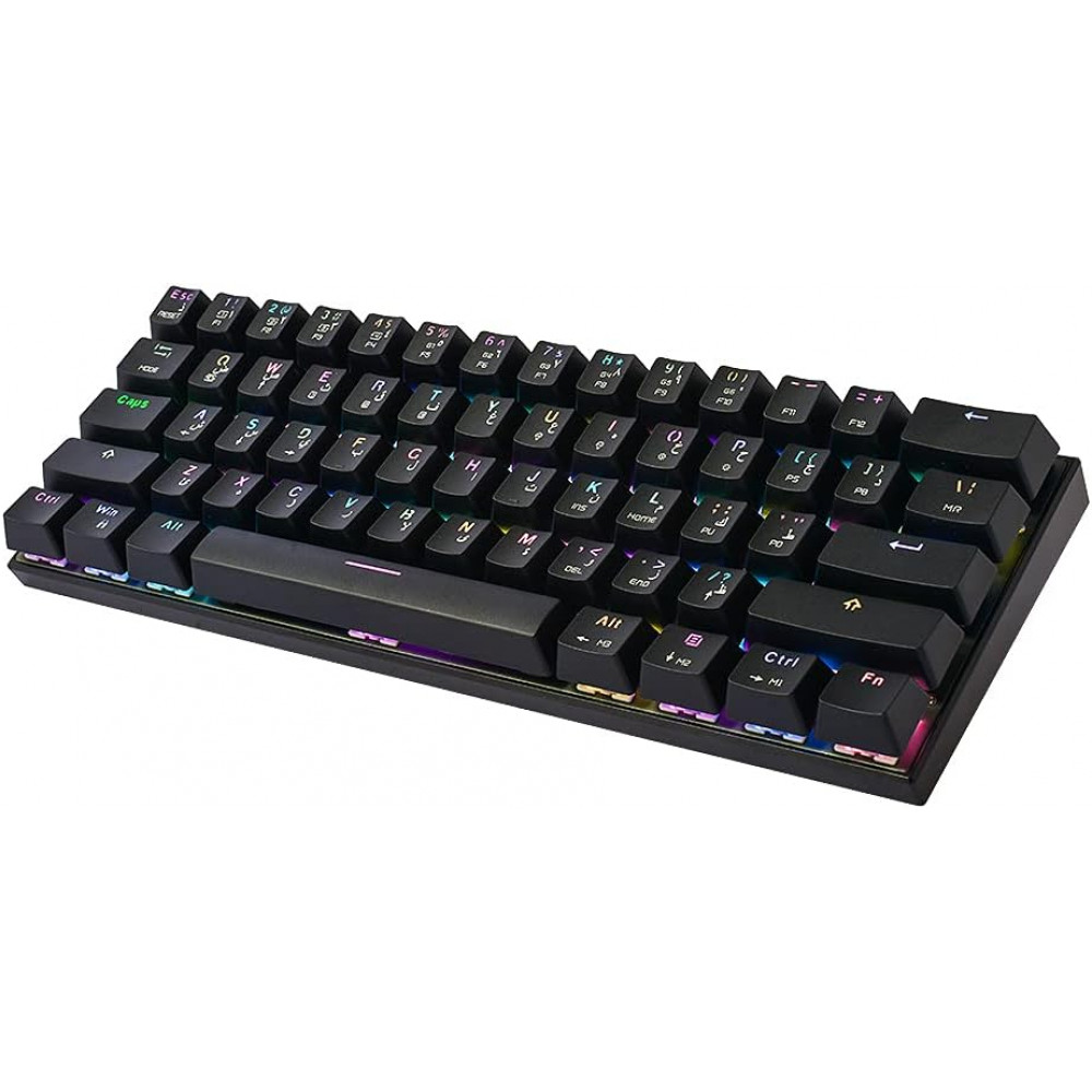Motospeed SK62 RGB Mechanical Game Keyboard Black - Blue Arabic Switch