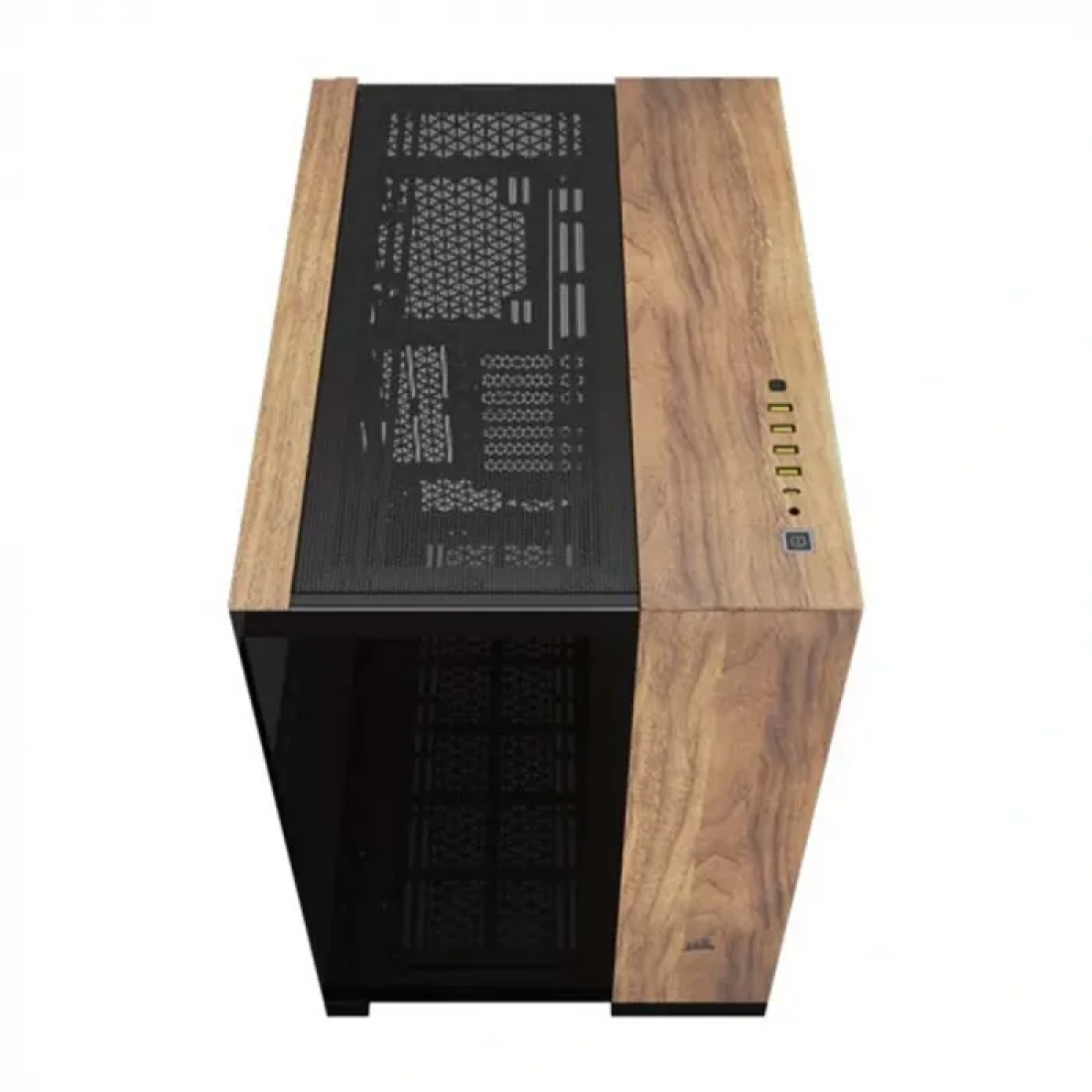 CORSAIR 6500X Mid-Tower ATX Dual Chamber Case - Black/ Walnut Wood