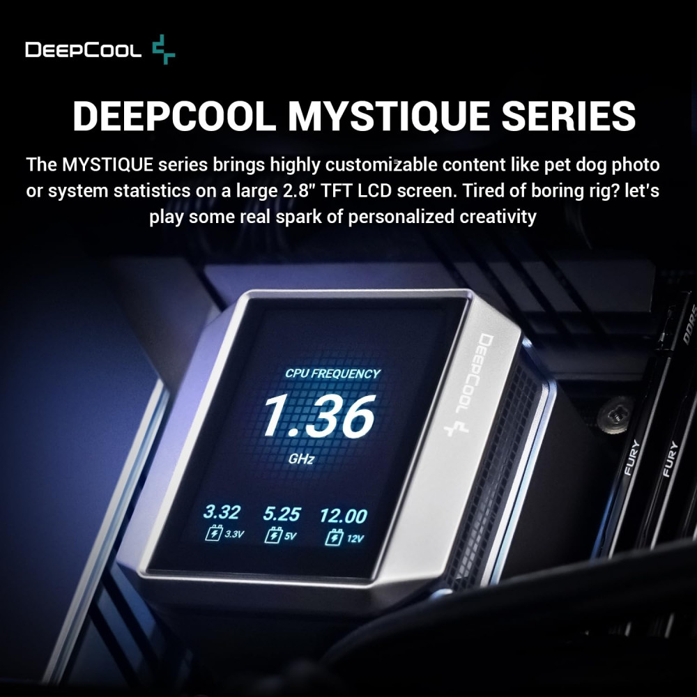 Deepcool AIO Liquid Cooler Mystique 360 2.8 LCD - Black