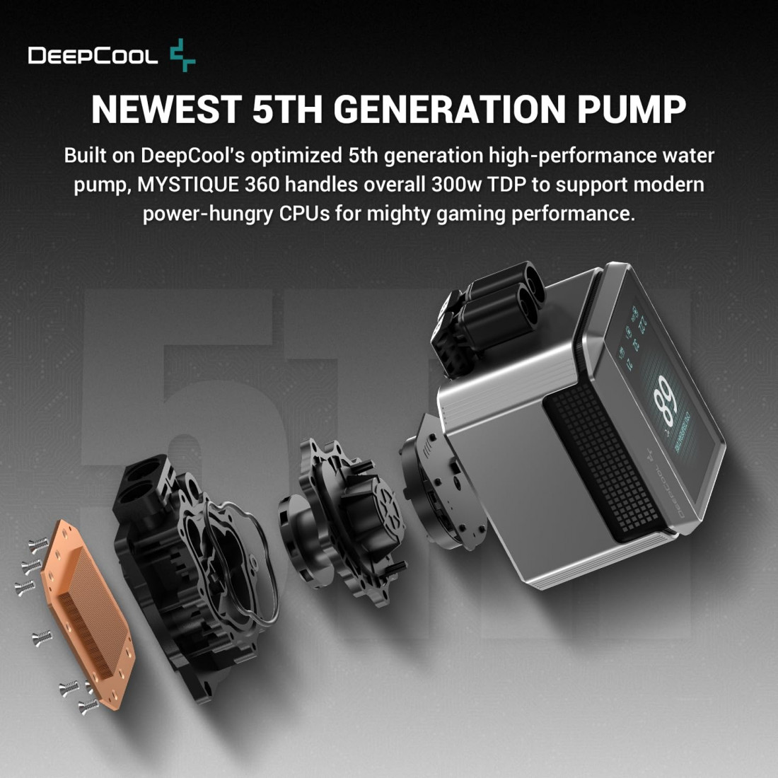 Deepcool AIO Liquid Cooler Mystique 360 2.8 LCD - Black