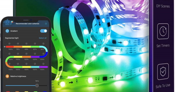 Govee RGBIC Basic Wi-Fi + Bluetooth LED Strip Lights 10m