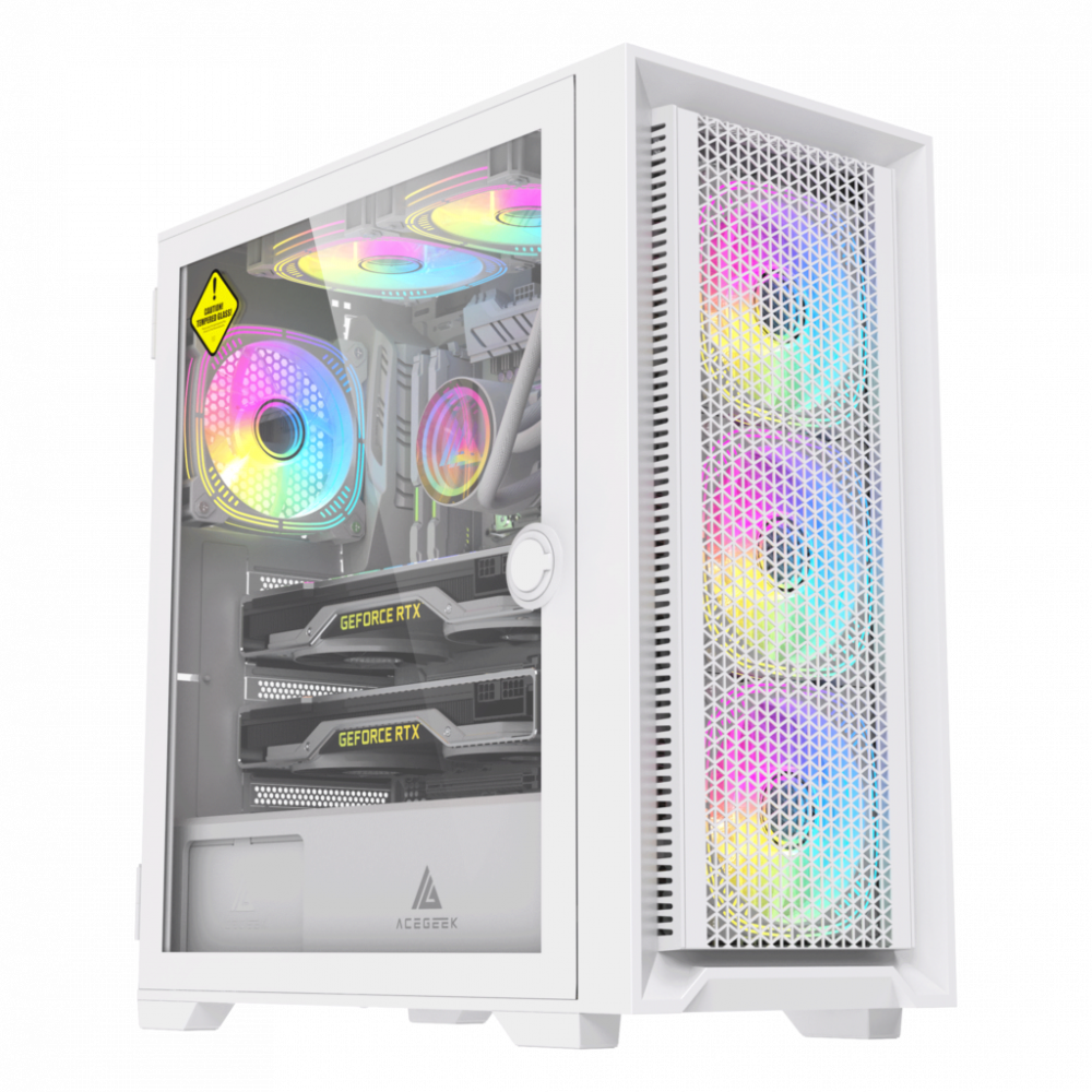Tempest A370 ATX 4xARGB Fans case - White