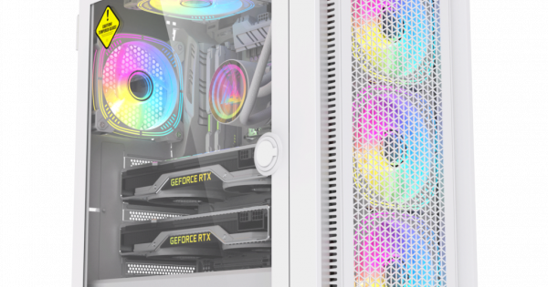 Tempest A370 ATX 4xARGB Fans case - White