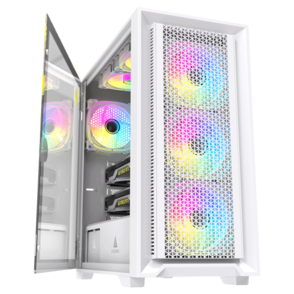 Tempest A370 ATX 4xARGB Fans case - White