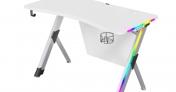 Devo Gaming Table - Radium - White