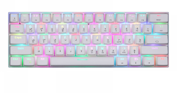 Devo Gaming Keyboard - SP60 White - Blue Switch