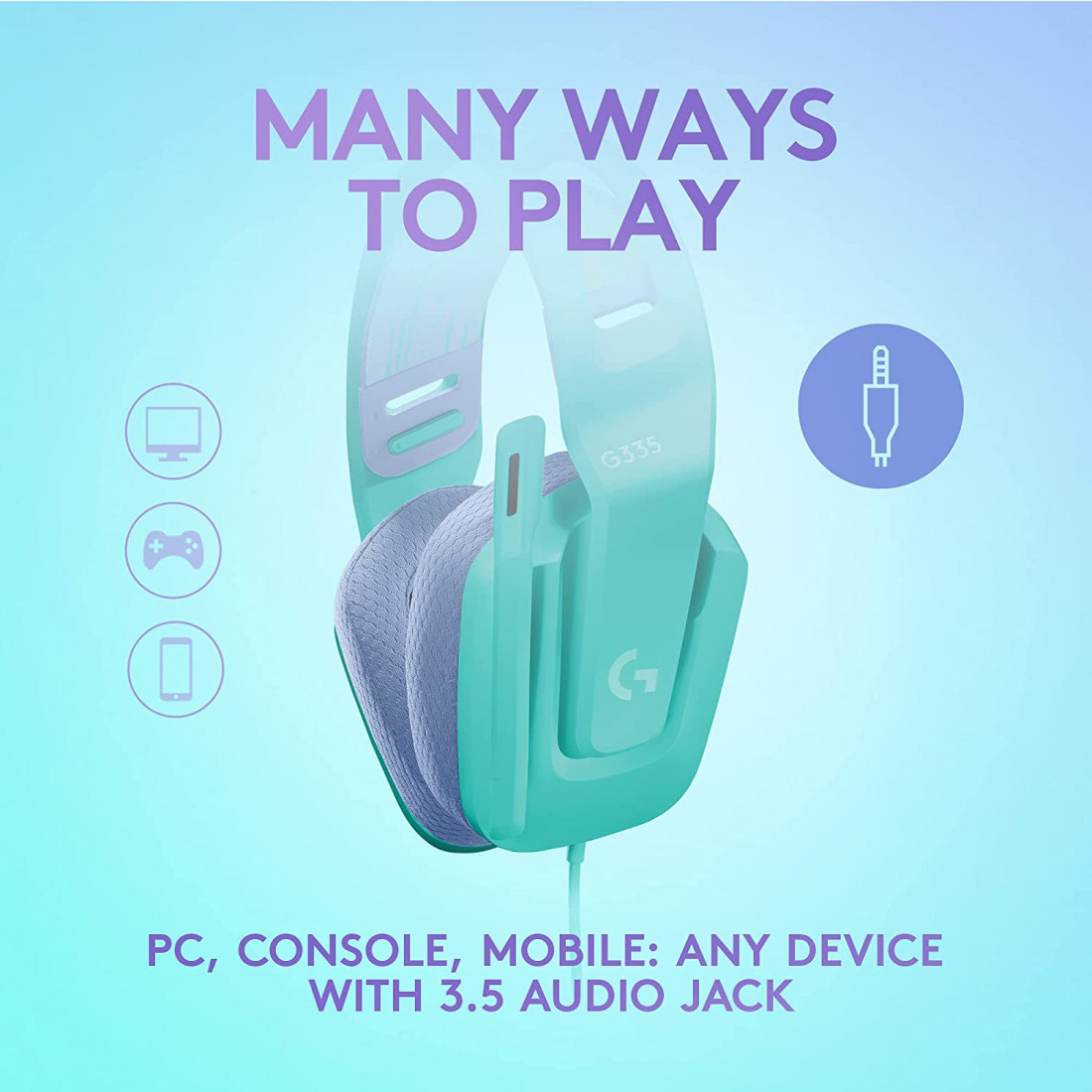 Logitech G335 PC Gaming Headset - Mint