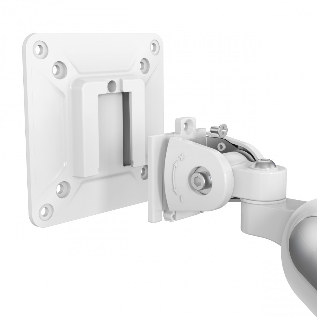 Devo Gaming Monitor Arm - 2 Monitors v2 - White/Silver
