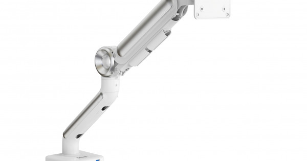 Devo Gaming Monitor Arm - 1 Monitor v2 - White/Silver