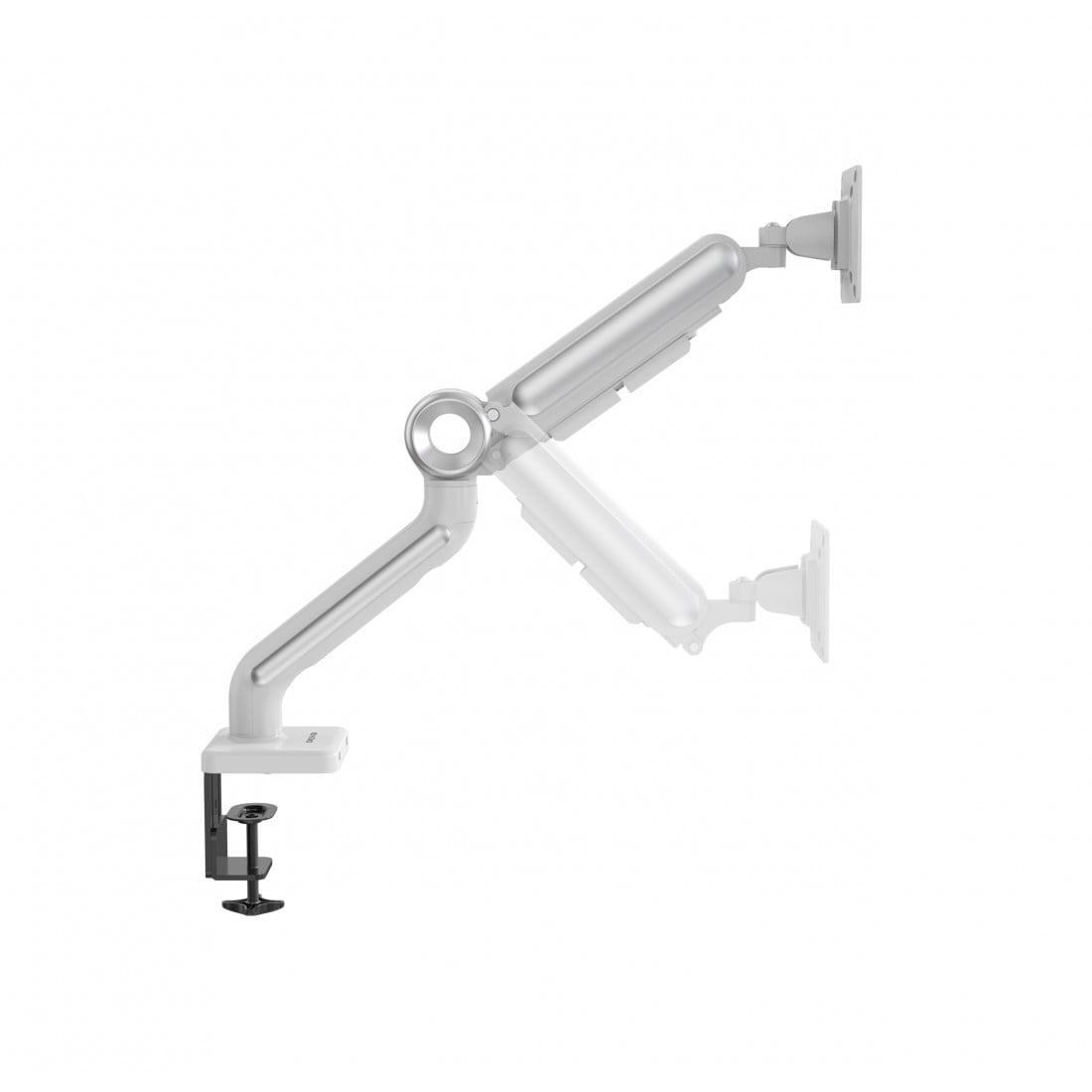 Devo Gaming Monitor Arm - 1 Monitor v2 - White/Silver
