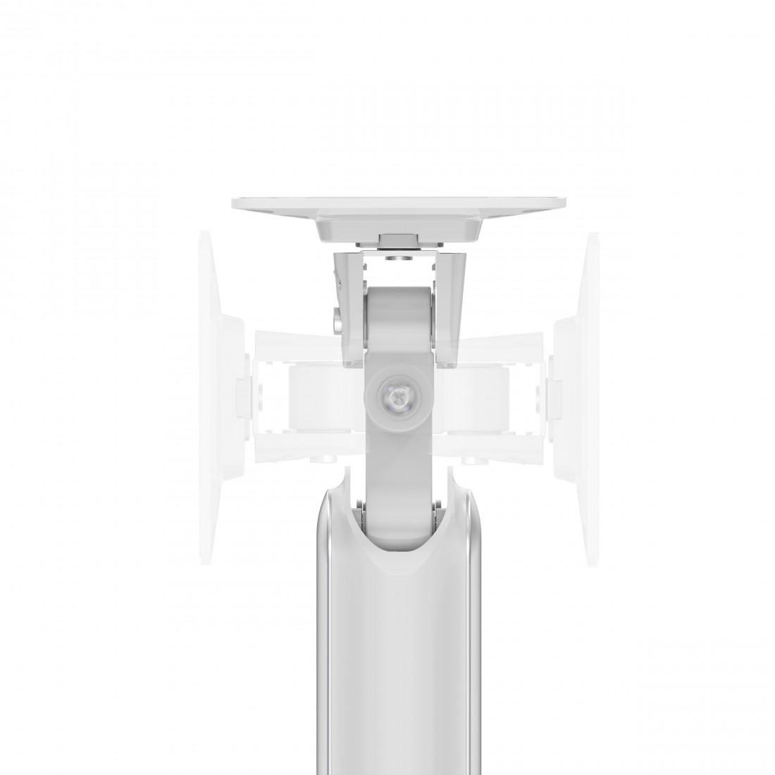 Devo Gaming Monitor Arm - 1 Monitor v2 - White/Silver