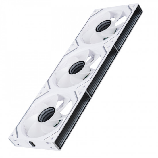 AsiaHorse Dawn Pro ARGB 120mm Reversed Triple Fans - White