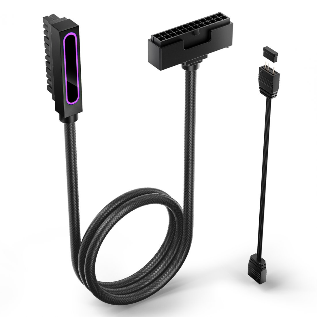 Hydrus-24PIN-L 2.0 - 24PIN 30cm ARGB PSU Extension Cable - L Version ...