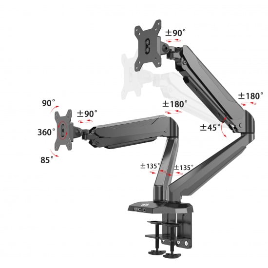 Devo Gaming Monitor Arm - 2 Arms
