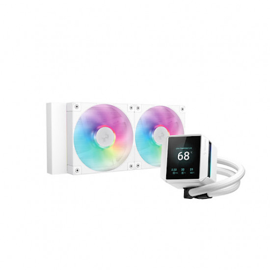 Deepcool AIO Liquid Cooler Mystique 240 A-RGB 2.8" LCD - White