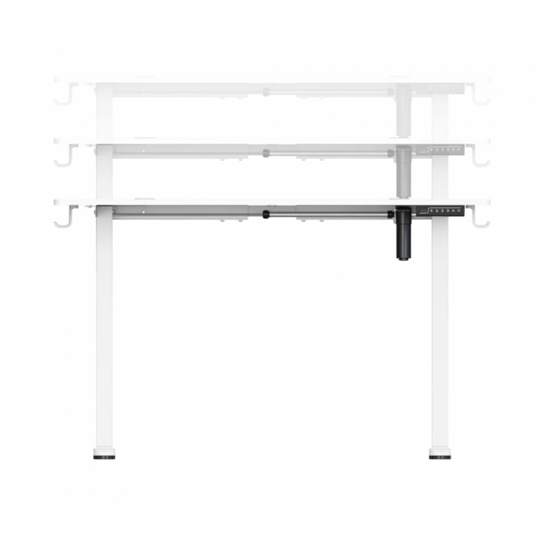 Devo Gaming Table - Agr Lite Frame - White