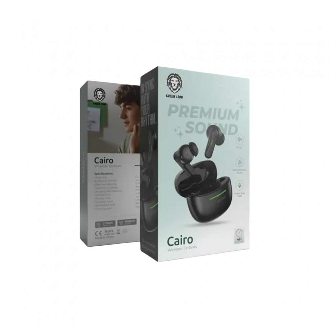 Green Lion Cairo Wireless Earbuds - Black