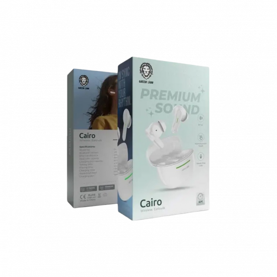Green Lion Cairo Wireless Earbuds - White