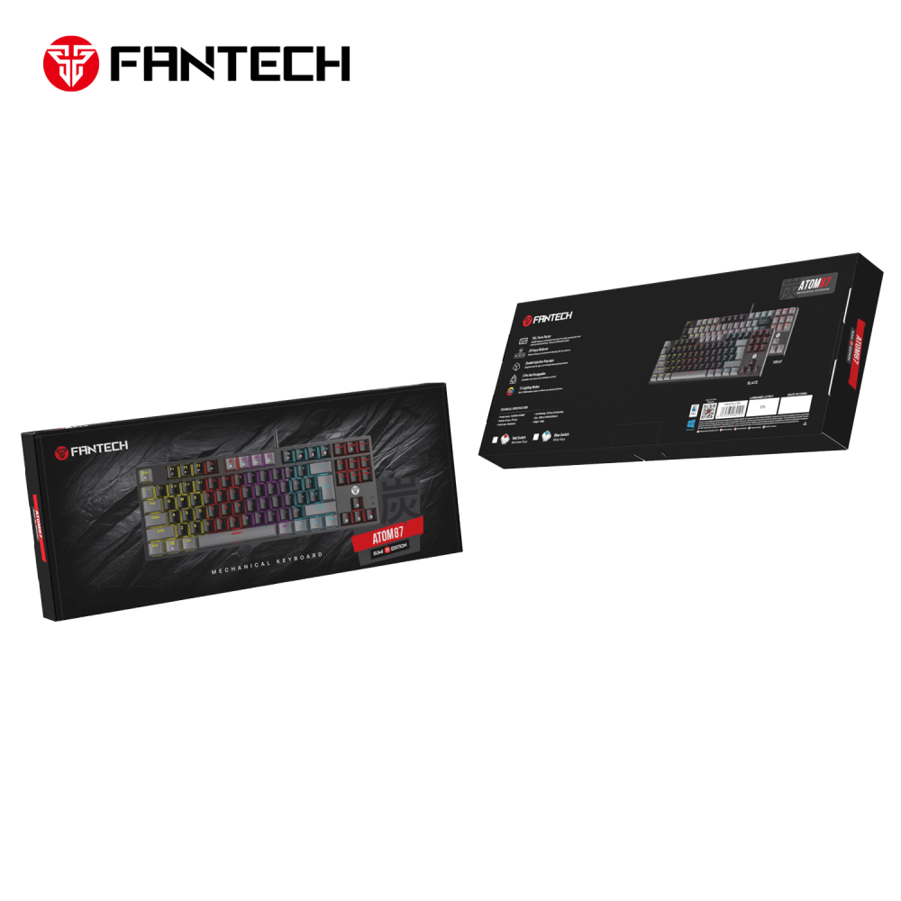 Fantech MK876V2 104 Wired Mechanical Keyboard - Black - Red Switch