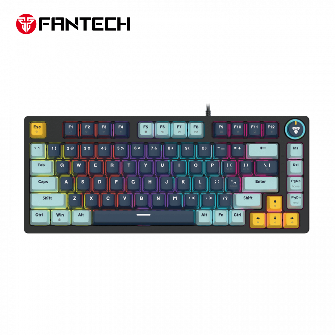 Fantech MK875V2 Wired Mechanical Keyboard - Navy with Blue Switch