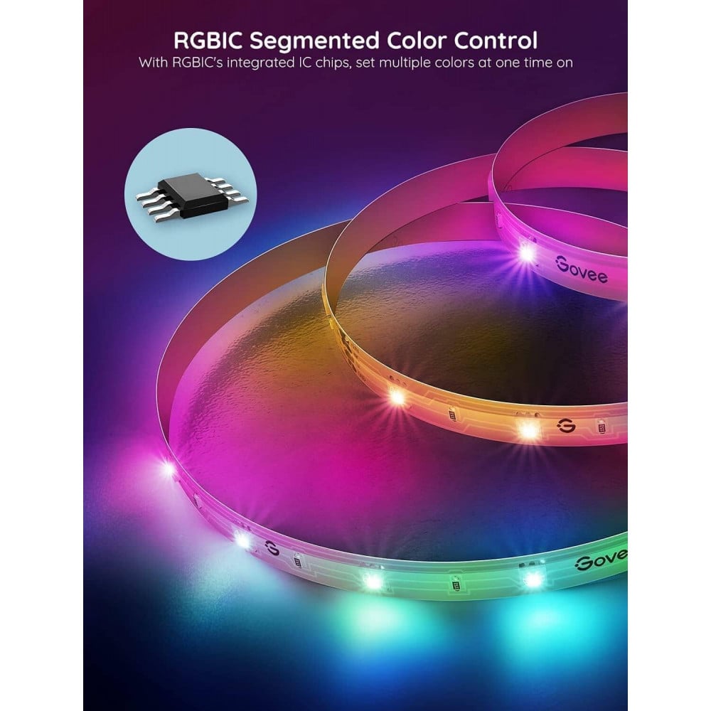 Govee RGBIC Basic Wi-Fi + Bluetooth LED Strip Lights 5m