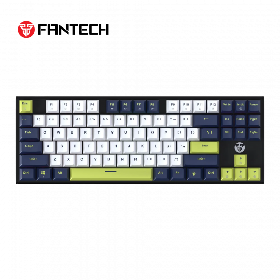Fantech MK877S Wired Mechanical Keyboard - White - Blue Switch
