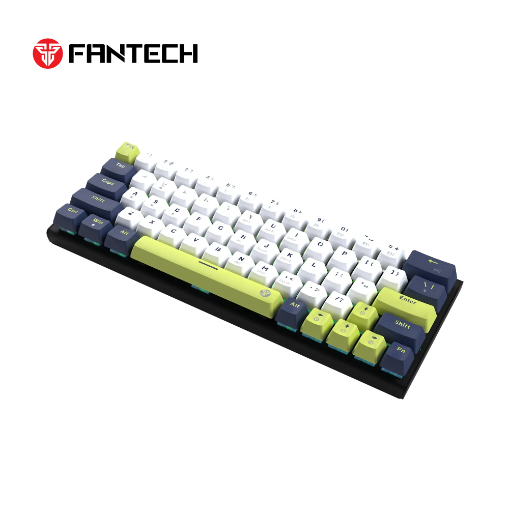 Fantech MK874V2 Wired Mechanical Keyboard - White - Red Switch