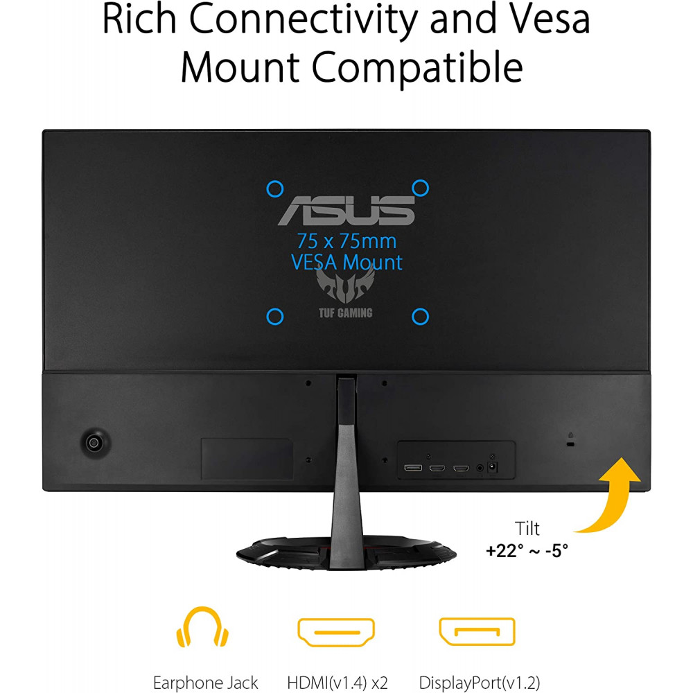 Asus TUF Gaming VG249Q1R 24" IPS 1080p 165hz 1ms Gaming Monitor