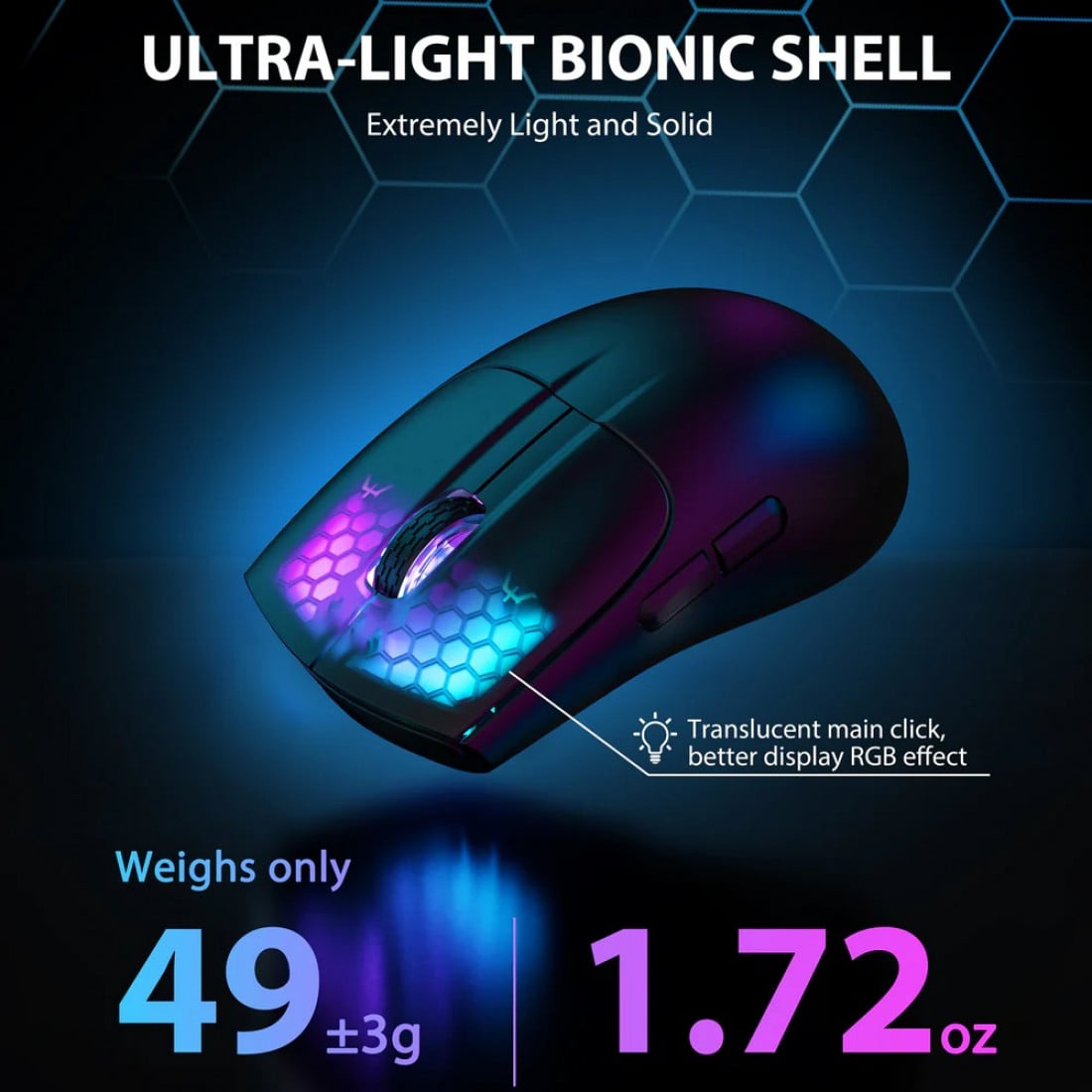 Attack Shark X5 Lightweight Mouse – White / Black