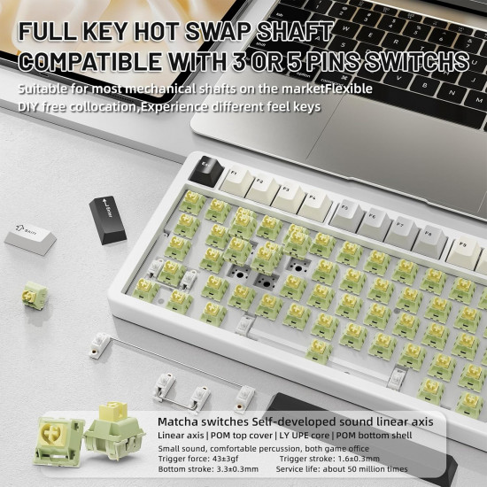 Attack Shark X86 CNC Tri-Mode RGB Mechanical Keyboard – Matcha Switch ...