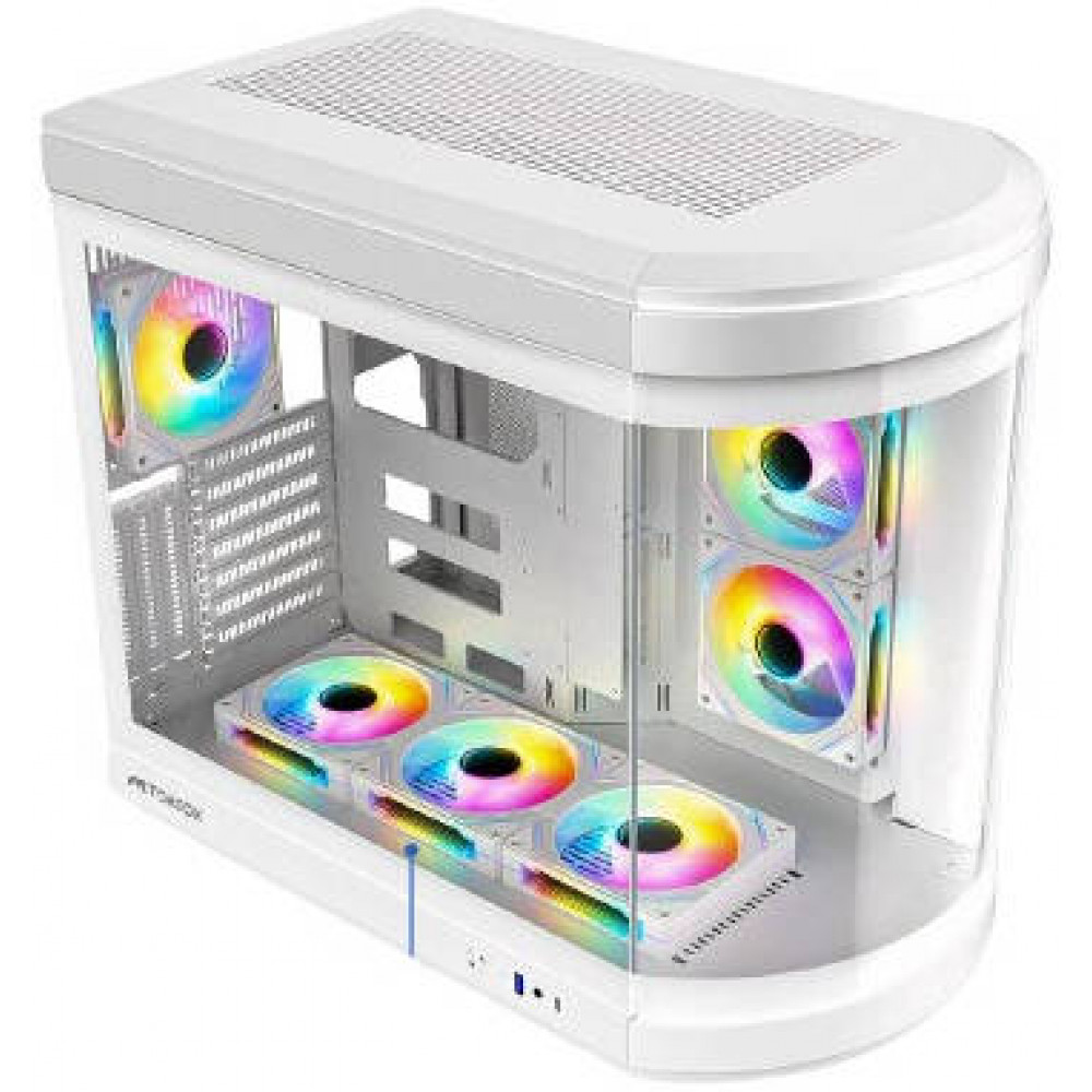 Tortox Vidrio ATX Case with 6 Fans - White