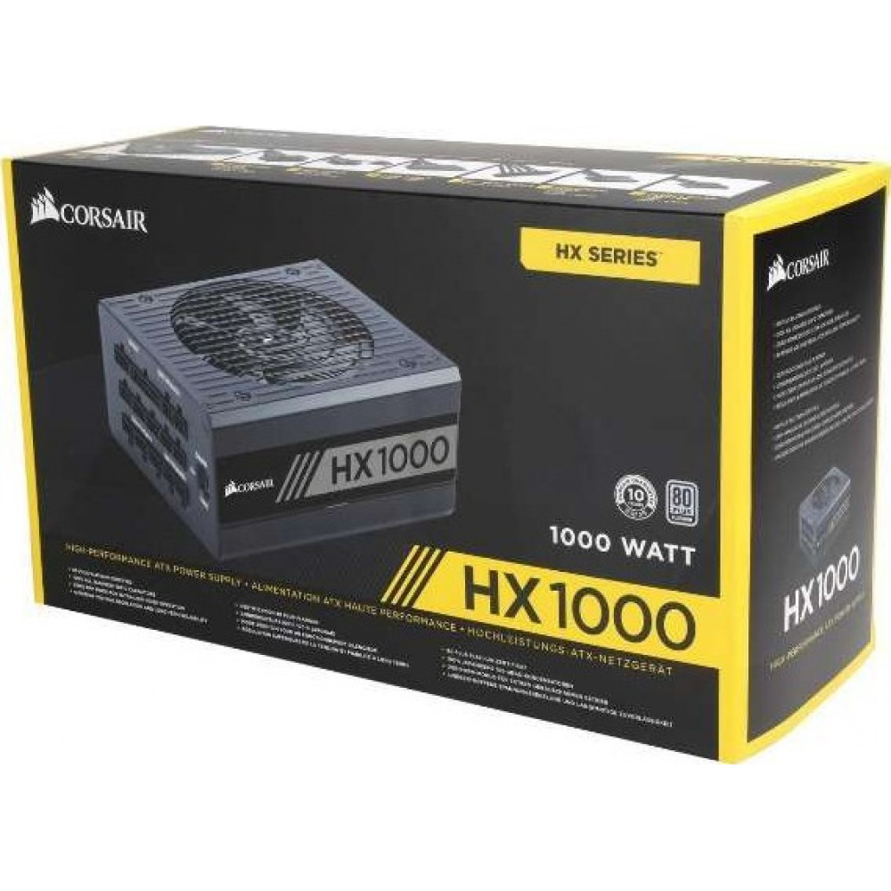 Corsair HX1000 - 1000w - 80 Plus Platinum - Fully Modular - PSU