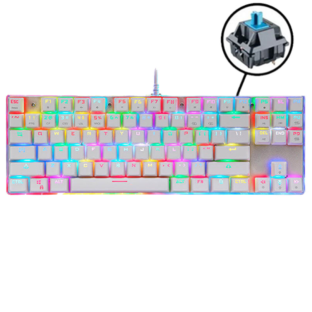 MotoSpeed K87S Wired Mechanical RGB Keyboard - Blue Arabic Switches