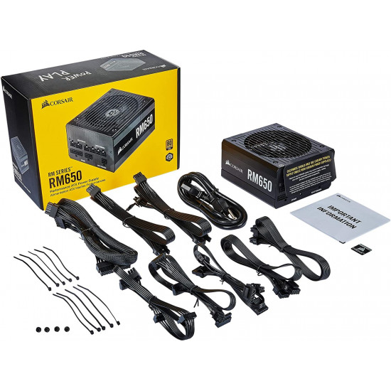 Corsair RM650 - 650 Watt 80 PLUS Gold Certified Fully Modular PSU